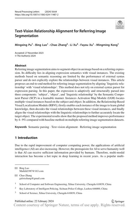 pdf text vision relationship alignment for referring image segmentation
