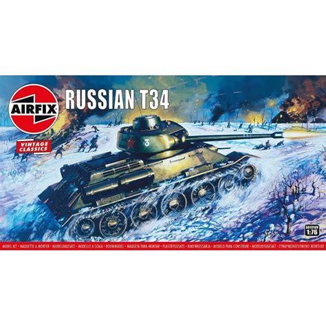 Airfix 1 76 Russian T 34 Tank Plastic Model Kit