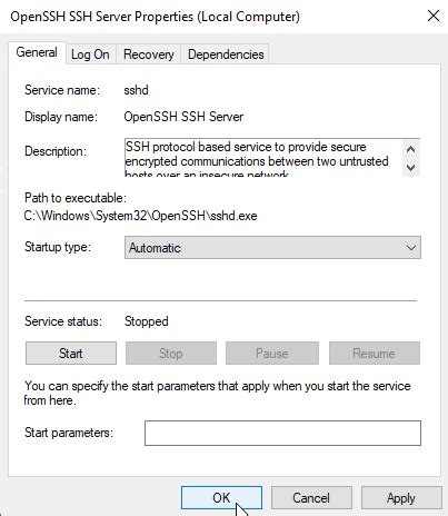 Install OpenSSH Server On Windows Server