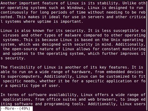 The More Command In Linux 10 Practical Examples