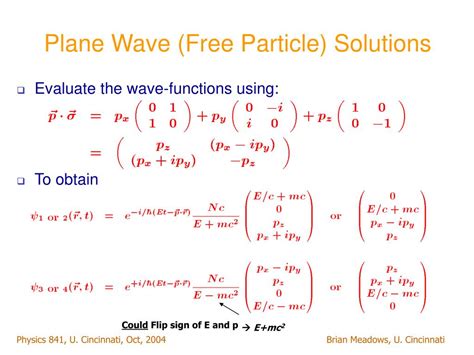 Ppt The Dirac Equation Powerpoint Presentation Free Download Id907412