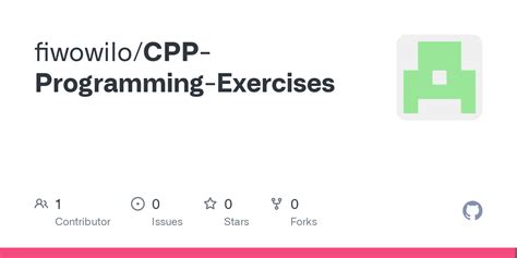 Github Fiwowilo Cpp Programming Exercises