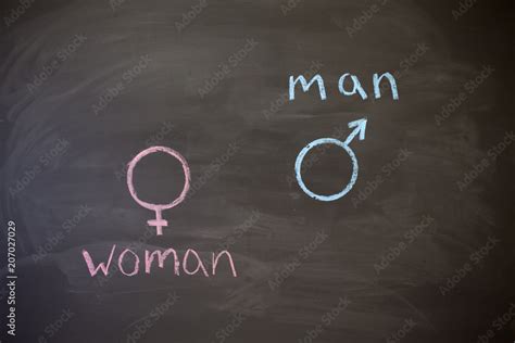 The Female Gender Symbol Is Equal To The Male Concept Of Gender Equality Stock Photo Adobe Stock