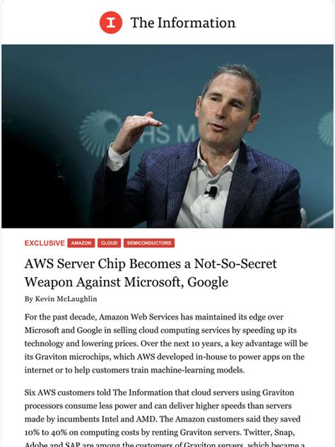 The Information Aws Server Chip Becomes A Not So Secret Weapon Against