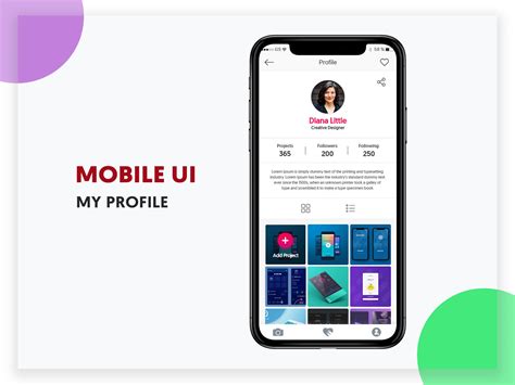 Profile Design Design Mobile
