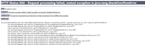 Solve Springbootspringmvc Status 500 Circular View Path Index