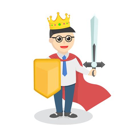 The King Nerd Holding Weapon Design Character On White Background 10890576 Vector Art At Vecteezy