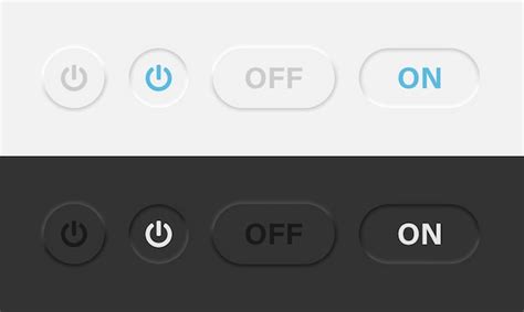 Premium Vector Beautiful Neumorphism Toggle Switch On Off Buttons