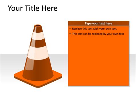 PowerPoint Slide Cone Diagram Orange Cone PL CrystalGraphics