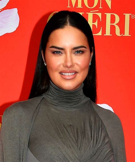 Adriana Lima Long Sleek Black Hairstyle