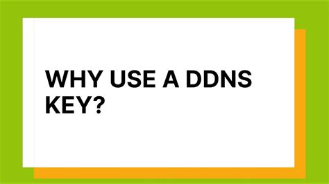 How To Implement Ddns Keys Why Use A Ddns Key Youtube