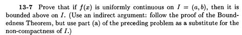 solved 13 7 prove that if f x is uniformly continuous on
