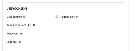 Oidc App Missing User Consent Configuration Section Under General Tab