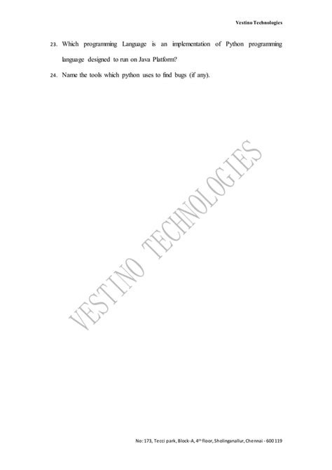 Python Interview Questions For Fresher Pdf