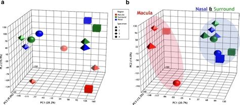 principal component analysis of the microarrays each data point shape