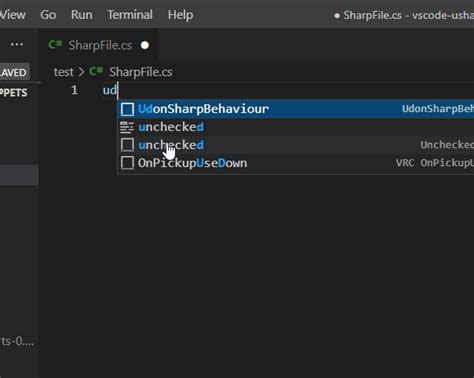 GitHub ChrisFeline Vscode Usharp Snippets Visual Studio Code Extension That Provides Code