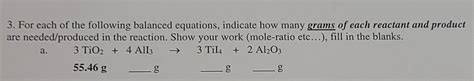 Solved 3. For each of the following balanced equations, | Chegg.com