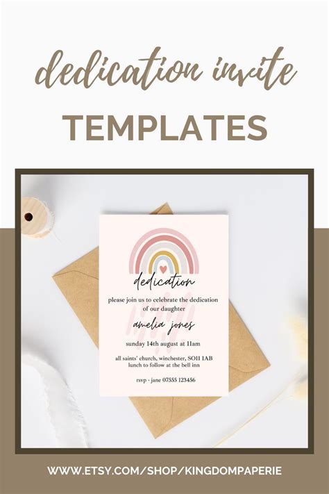 Minimalist Dedication Invitation Template