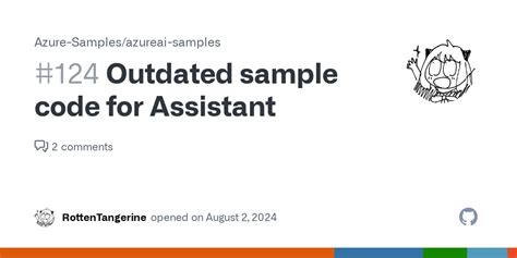 Outdated Sample Code For Assistant · Issue 124 · Azure Samplesazureai Samples · Github
