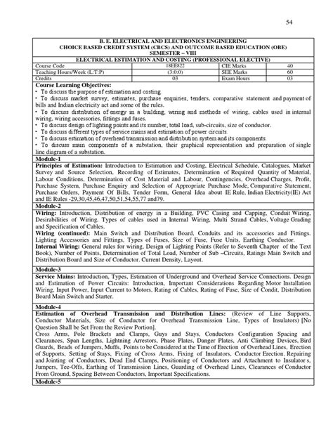 Eeandc Syllabus Pdf Electrical Wiring Electrical Substation