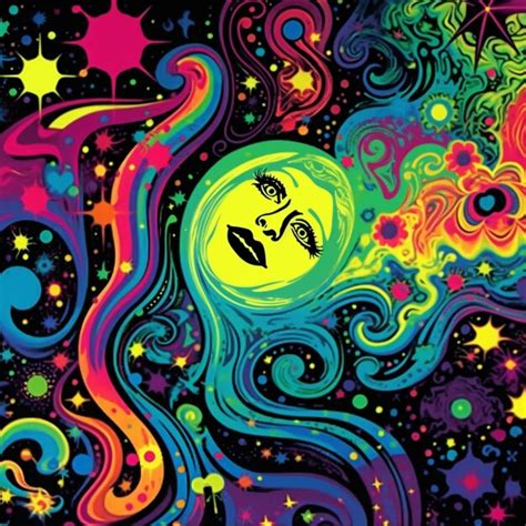 Premium Ai Image A Psychedelic Digital Illustration Background Generative Ai