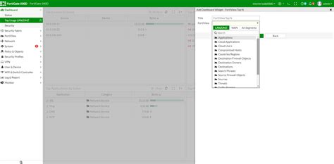 Fortiview Dashboards And Widgets Fortigate Fortios 6 2 0 Fortinet Document Library