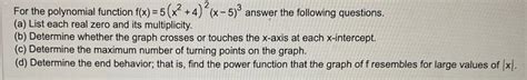 solved for the polynomial function f x 5 x2 4 2 x−5 3