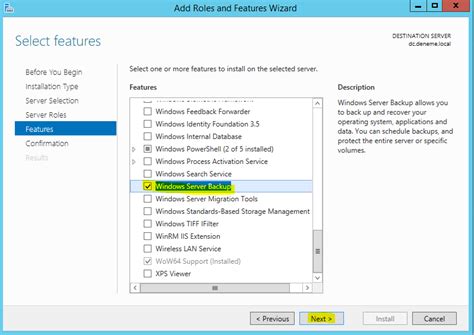 Windows Server Backup Kurulumu BilgiALNET