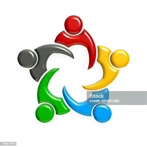 팀워크 직원관리 그룹 회의 3d 렌더링 일러스트 3차원 형태에 대한 스톡 사진 및 기타 이미지 3차원 형태 공동체 공유