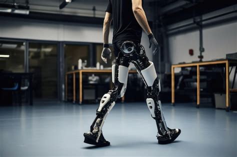 Premium Ai Image Explores How Cybernetic Prosthetic Leg Technology Is Pioneering The Future Of