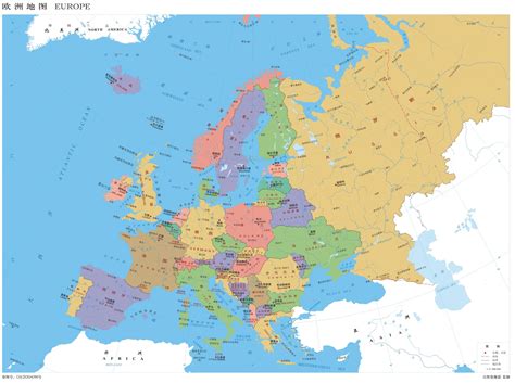欧洲地图全图2025高清中文版、各国家地图