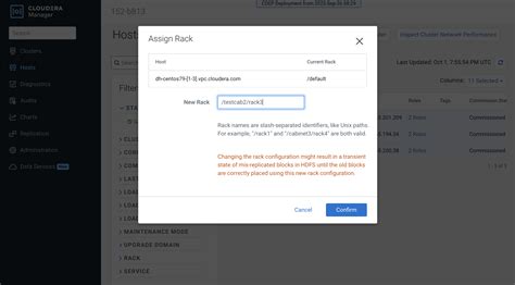 specifying racks for cloudera embedded container service clusters