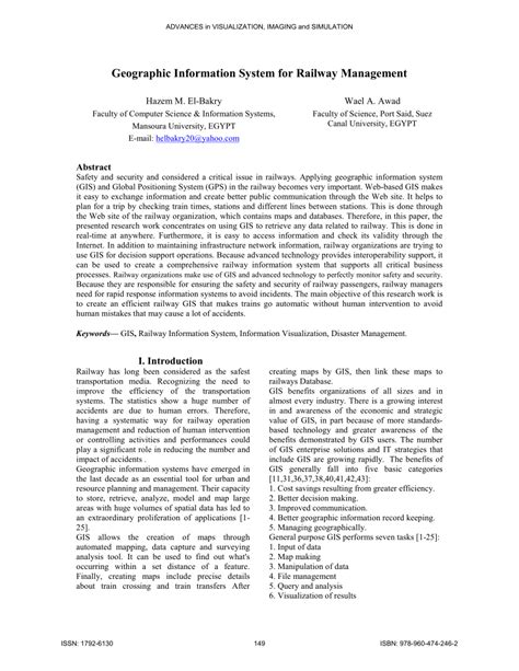 Pdf Geographic Information System For Railway Management