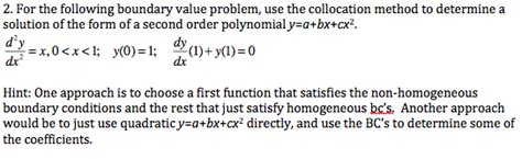 for the following boundary value problem use the