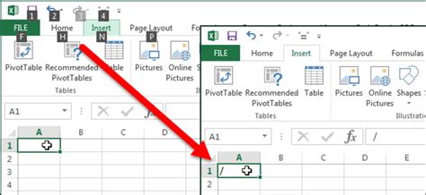 How To Enter The Character Slash In Excel Cells Healthy Food Near Me