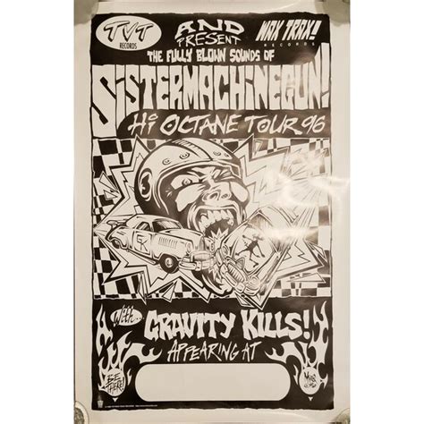 Art Sister Machine Gun Gravity Kills Hi Octane Tour 1996 Poster Wax