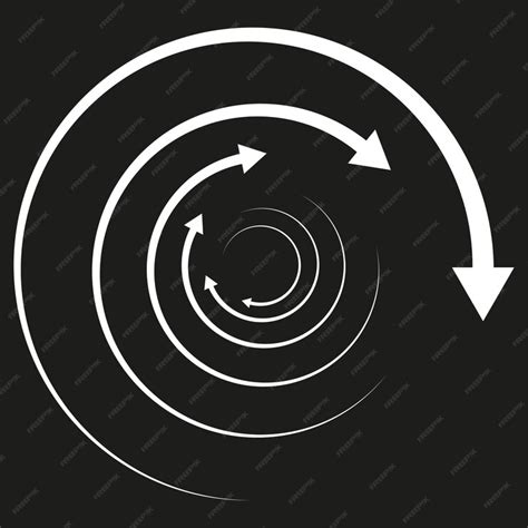 Premium Vector Rotating Arrows Concentric Radial And Circular Arrow