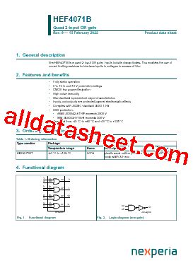 HEF B Datasheet PDF Nexperia B V All Rights Reserved