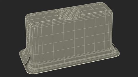 Disposable Cake Packaging Rectangular Gold 3d Model 19 3ds Blend