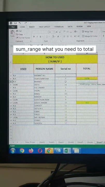 How To Use Sumif Simple Short Trick Viral Excelformulas Exceltips