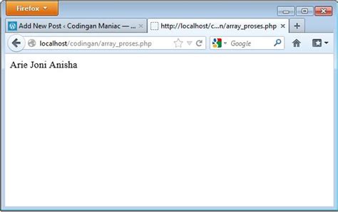 Contoh Array Di Php Dengan For Loop Dan Foreach Codingan Maniac