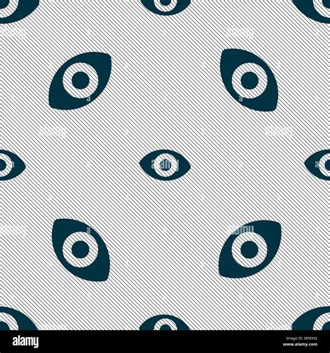 Sixth Sense The Eye Icon Sign Seamless Pattern With Geometric Texture
