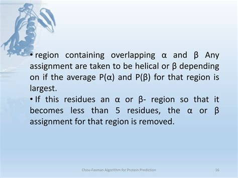 Chou Fasman Algorithm For Protein Structure Prediction Pptx Chemistry Science