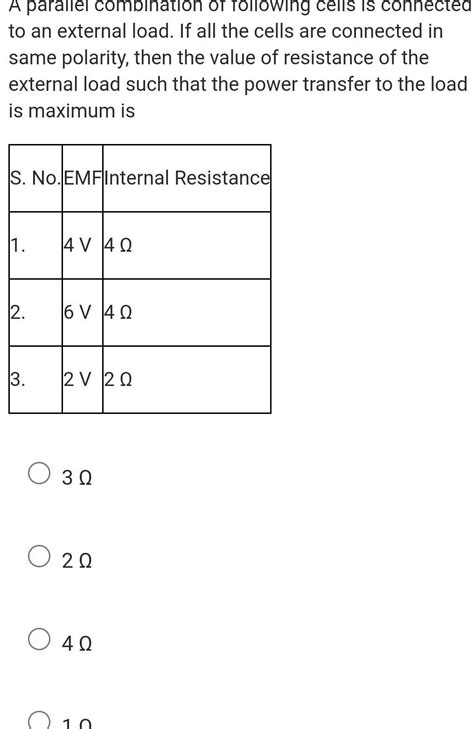[answered] A Parallel Combination Of Following Cells Is Connected To An Kunduz