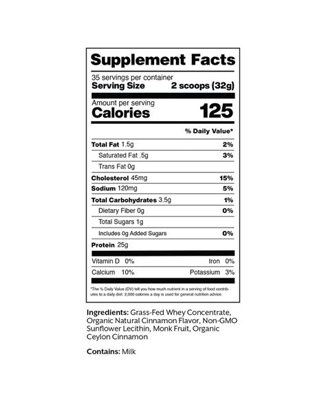 Whey Protein Powder Cinnamon Swirl