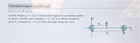Solved A point charge q μC is fixed at the origin of a Chegg