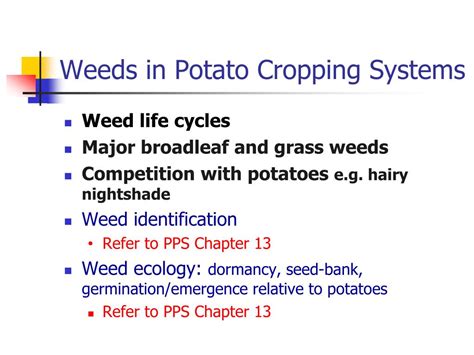 Ppt Weed Management In Potato C Ropping S Ystems Powerpoint Presentation Id