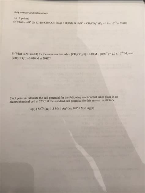 Solved Calculate Delta G A B What Is Delta G C Calculate Chegg Com