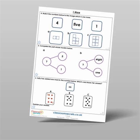 Year 1 1 More Homework Resource Classroom Secrets