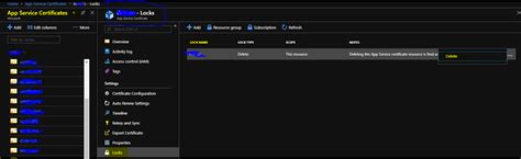 Cannot Delete Ssl Certificate In Azure Stack Overflow